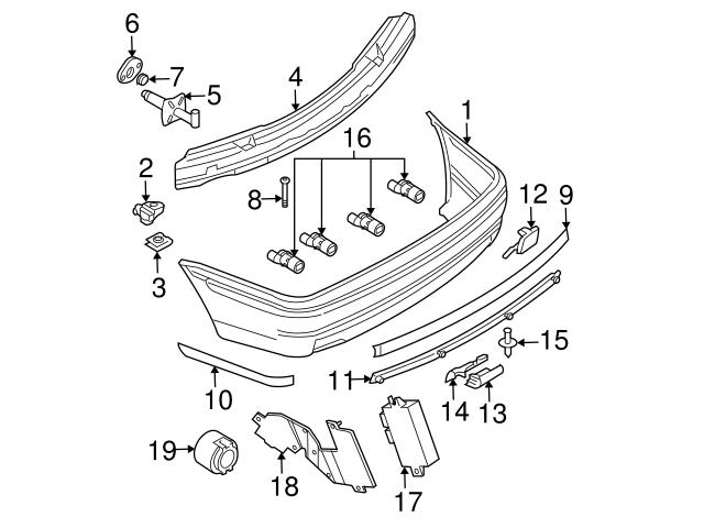 Genuine BMW 51122492225 Bumper Trim Cover - BMW