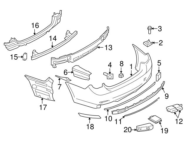 Genuine BMW 51127209922 Bumper Trim Cover - BMW
