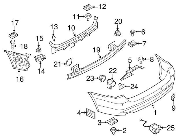 Genuine BMW 51127213858 Parking Aid Sensor Bracket - BMW