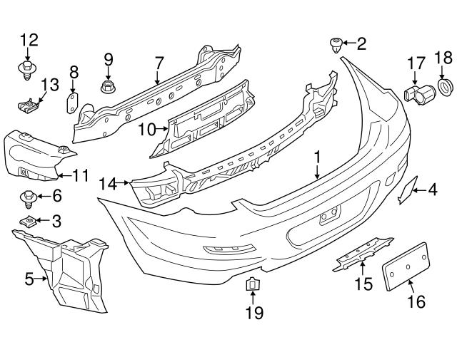 Genuine BMW 51127223165 Bumper Cover Bracket; Left - BMW