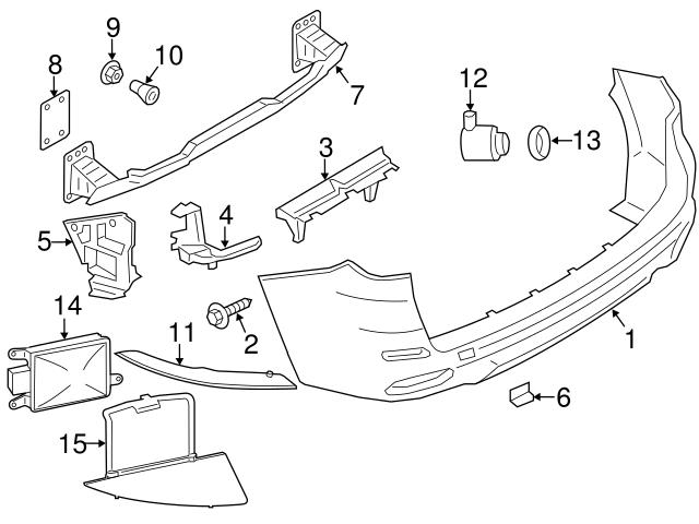 Genuine BMW 51127294722 Bumper Cover Support Rail Bracket; Right Outer ...