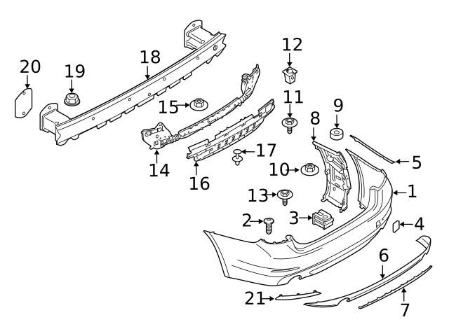 Genuine BMW 51127389994 Bumper Guard - BMW