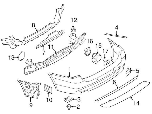 Genuine BMW 51127445160 Parking Aid Sensor Bracket - BMW