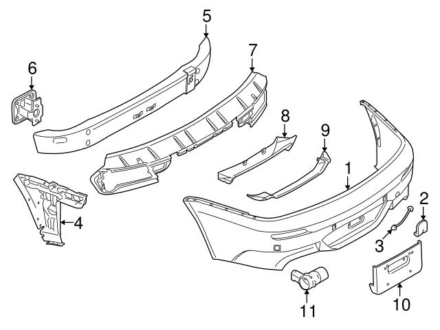 Genuine BMW 51127900997 License Plate Bracket - BMW
