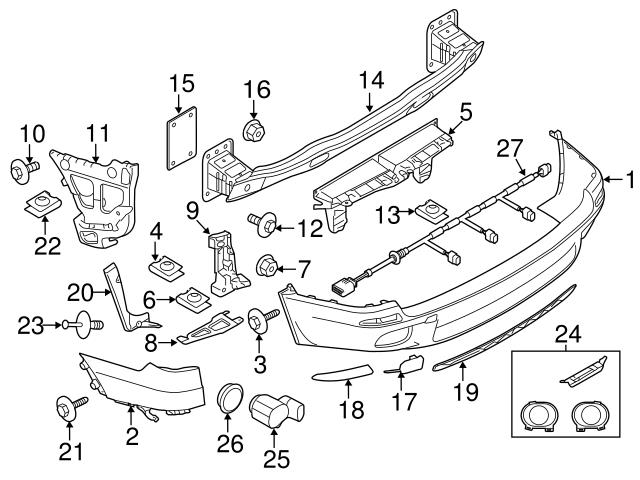 Genuine BMW 51128037281 Bumper Corner Cover; Left - BMW