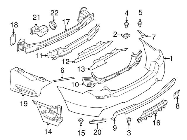 Genuine BMW 51128048592 Tow Hook Cover - BMW