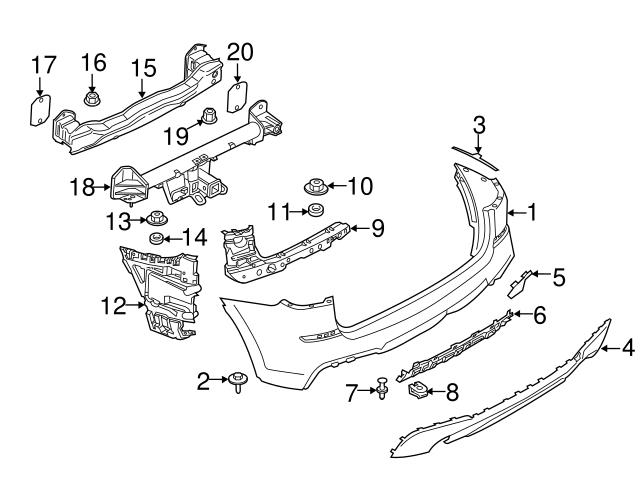 Genuine BMW 51128064834 Tow Eye Cap; Rear - BMW