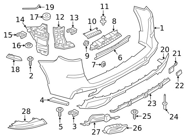 Genuine BMW 51128069247 Bumper Cover Bracket; Left - BMW