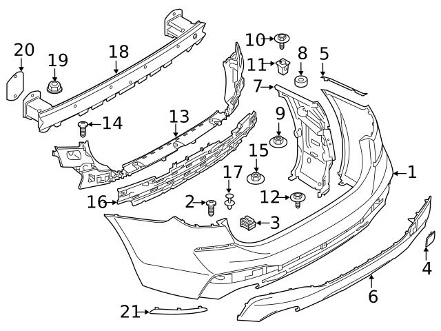 Genuine BMW 51128078566 Bumper Guard - BMW