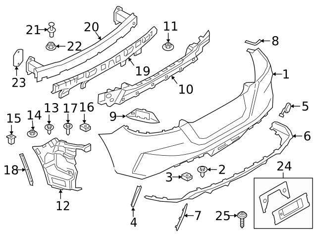 Genuine BMW 51128090049 Bumper Cover Bracket; Rear Left - BMW
