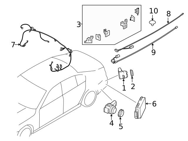 Genuine BMW 51128745840 Parking Aid Sensor Bracket - BMW