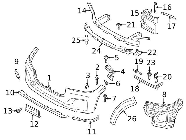 Genuine BMW 51129450203 Bumper Trim Cover; Left - BMW