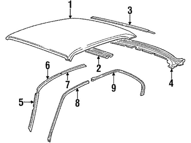 Genuine BMW 51131944123 Roof Panel Reveal Molding; Rear Left - BMW