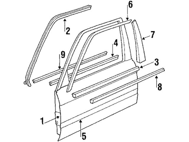 Genuine BMW 51131953930 Door Molding; Right - BMW