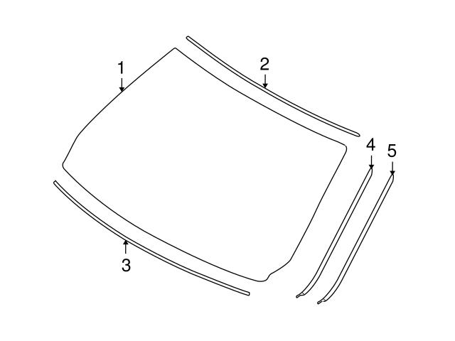 Genuine BMW 51137184005 Roof Drip Molding Seal; Left - BMW | 51138031287