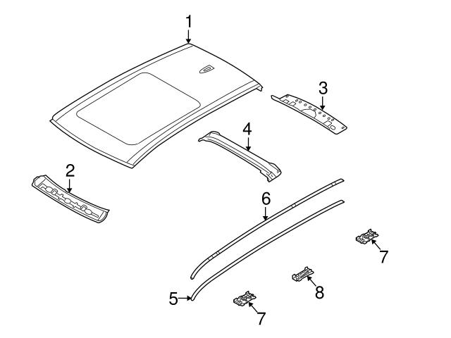 Genuine BMW 51137250399 Roof Panel Reveal Molding; Left - BMW | 51137172389