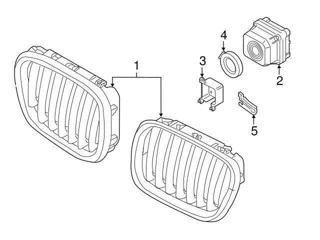 Genuine BMW 51137316072 Grille; Left - BMW