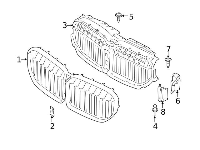 Genuine BMW 51137475318 Grille - BMW