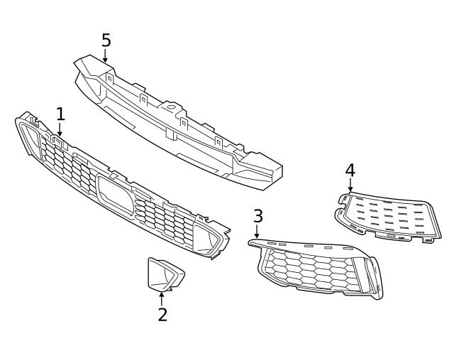 Genuine BMW 51137497779 Radiator Shutter Assembly; Lower - BMW ...