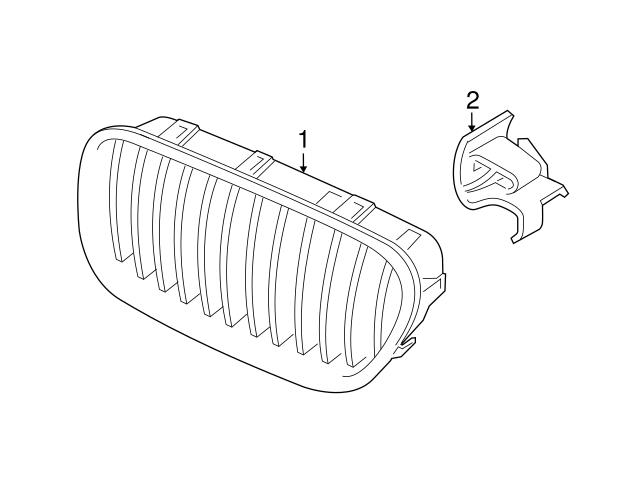 Genuine BMW 51138057223 Grille; Left - BMW