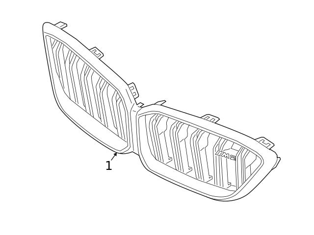 Genuine BMW 51138078000 Grille - BMW | 51135A386B3