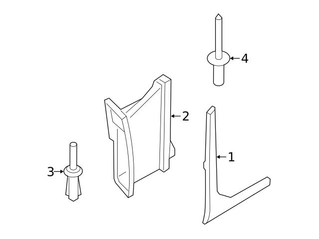 Genuine BMW 51138079583 Fender Molding; Left - BMW