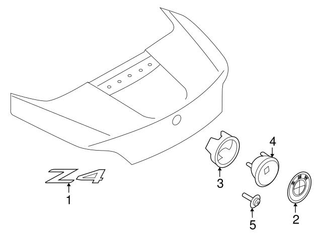 Genuine BMW 51147221372 Deck Lid Emblem - BMW