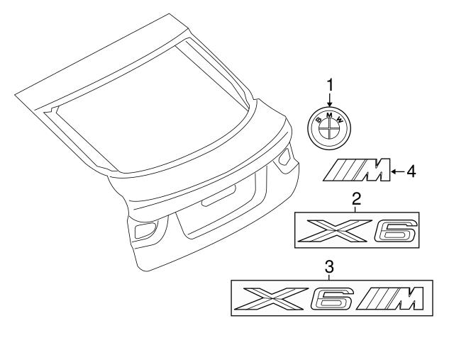 Genuine BMW 51147318697 Hatch Emblem - BMW