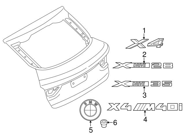 Genuine BMW 51147340321 Hatch Emblem - BMW
