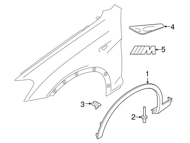 Genuine BMW 51148058882 Fender Emblem - BMW