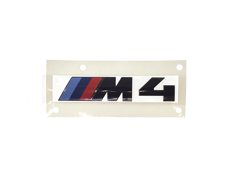 Genuine BMW 51148068579 M4 Badge Rear Trunk Emblem; Black - BMW