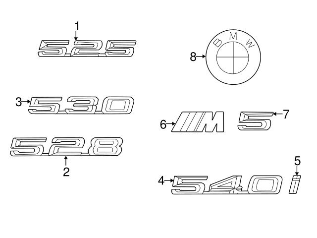 Genuine BMW 51148148829 Deck Lid Emblem - BMW