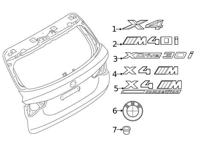Genuine BMW 51148737320 Hatch Emblem - BMW