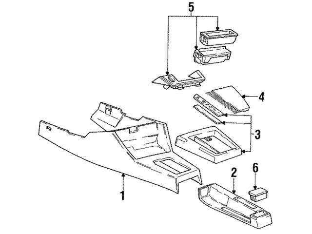Genuine BMW 51161884246 Center Console; Rear - BMW