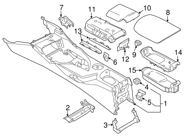 Genuine BMW 51162993650 Console Armrest Cover - BMW