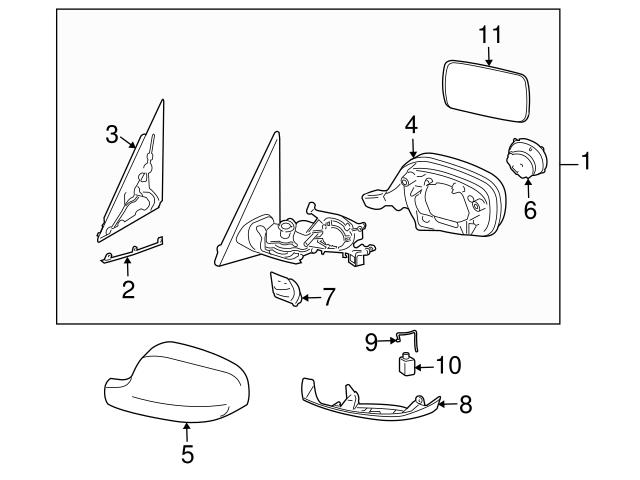 Genuine BMW 51163455336 Heated Power Door Mirror; Right - BMW