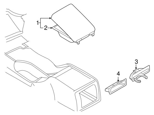 Genuine BMW 51167140687 Console Armrest - BMW | 51168196951