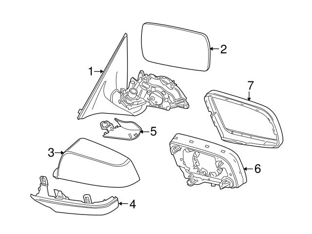 Genuine BMW 51167283769 Door Mirror; Left - BMW | 51167203469