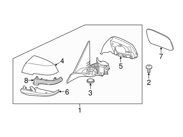 Genuine BMW 51167459076 Heated Power Door Mirror; Right - BMW