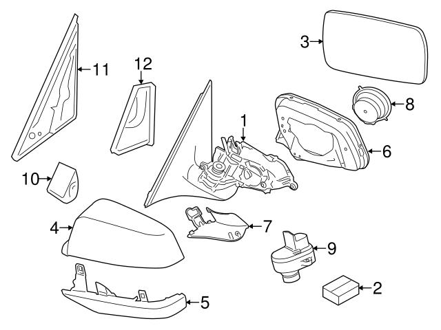 Genuine BMW 51168050469 Door Mirror Cover; Left - BMW