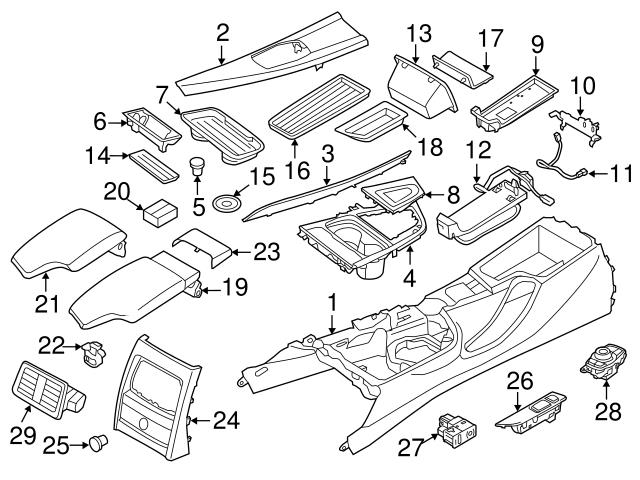 Genuine BMW 51168064245 Console Trim Panel - BMW | 51168054943