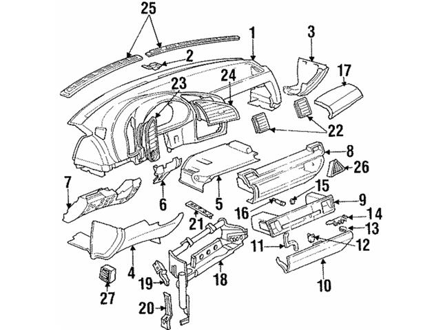 Genuine BMW 51168216703 Glove Box Door Cover - BMW