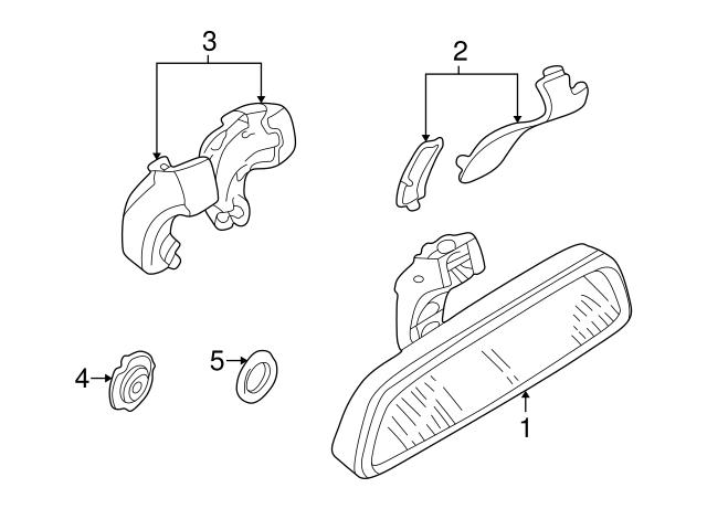 Genuine BMW 51169134416 Interior Rear View Mirror; Front - BMW ...