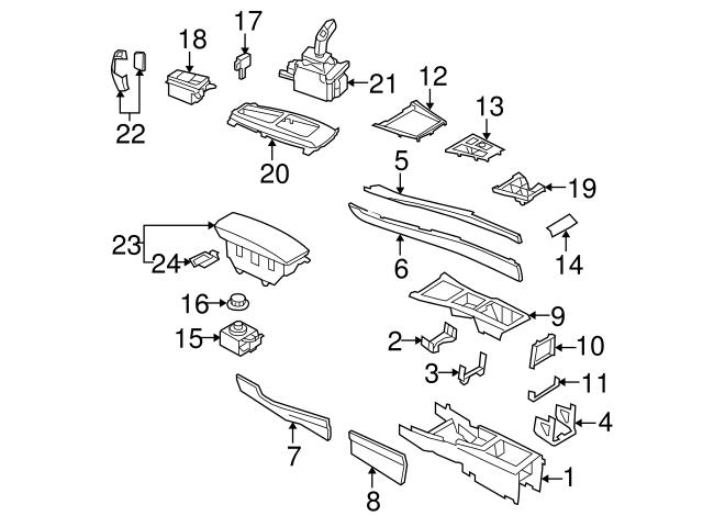 Genuine BMW 51169164485 Console Trim Panel; Front - BMW