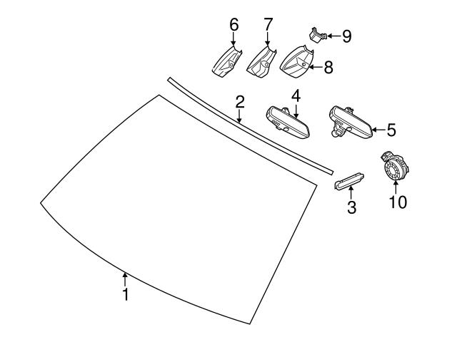 Genuine BMW 51169177204 Interior Rear View Mirror Cover; Front Rear - BMW
