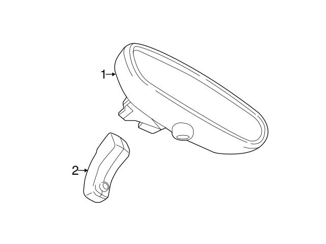 Genuine BMW 51169243588 Interior Rear View Mirror - BMW
