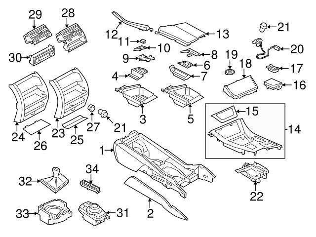Genuine BMW 51169256131 Console Cup Holder - BMW | 51169206401