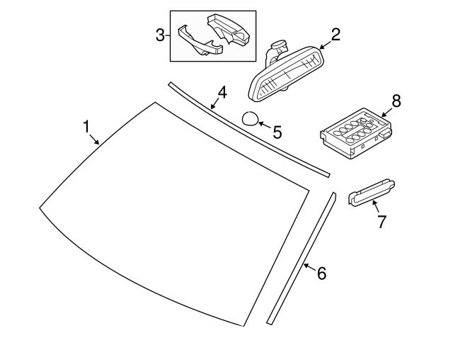 Genuine BMW 51169277182 Interior Rear View Mirror Cover; Left, Right - BMW