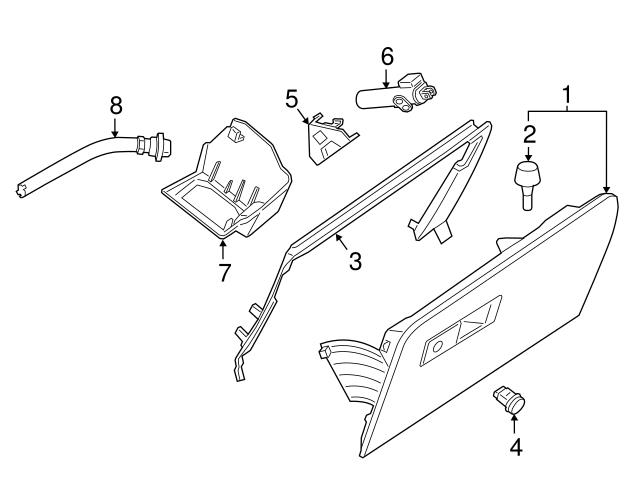 Genuine BMW 51169350156 Glove Box Support - BMW