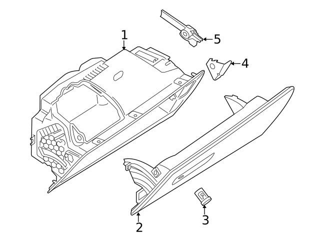 Genuine BMW 51169473658 Glove Box Support - BMW